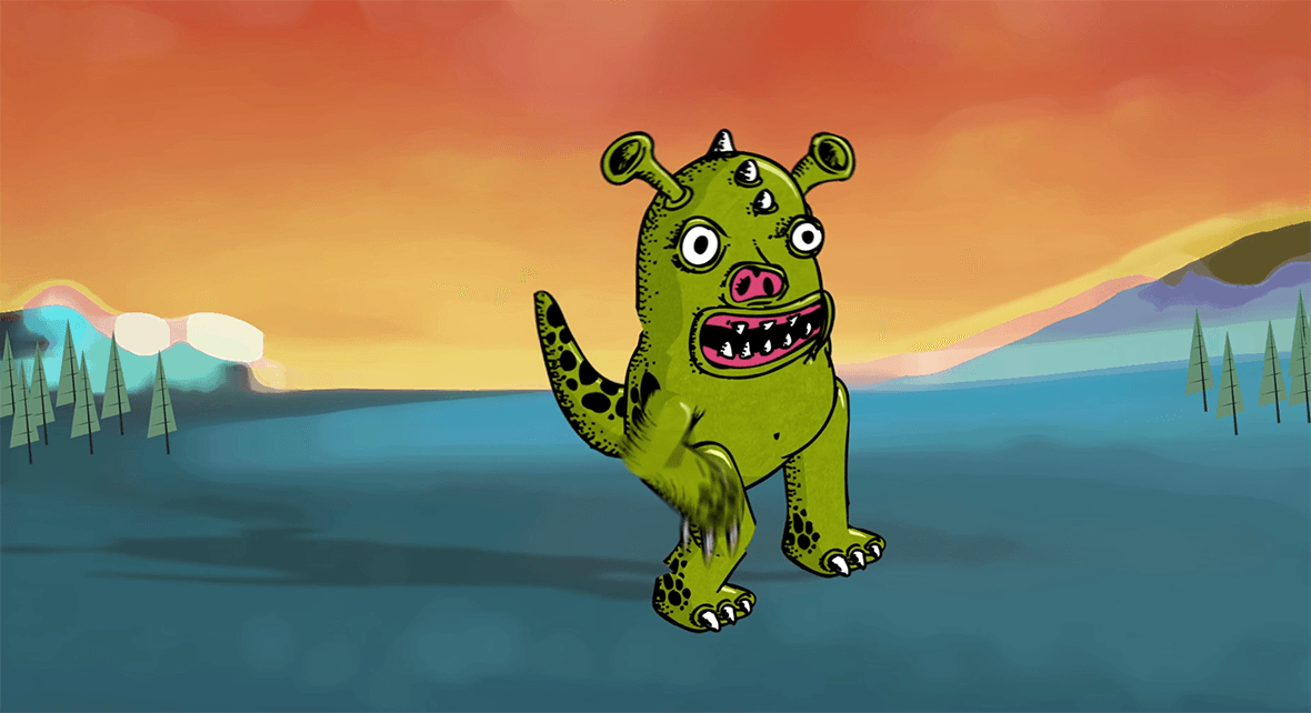 Monster 2D Character Animation Test (Dance to DnB) - Sundstedt Animation