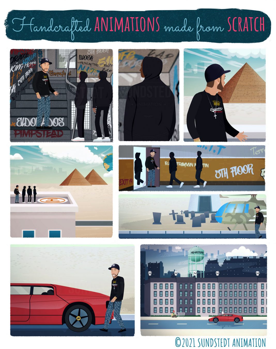 Animated Rap Music Video Production Service - Sundstedt Animation